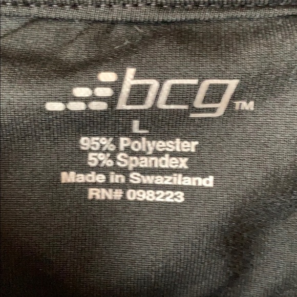 bcg | Shirts | Black White Striped Bcg Active Polo Tshirt | Poshmark